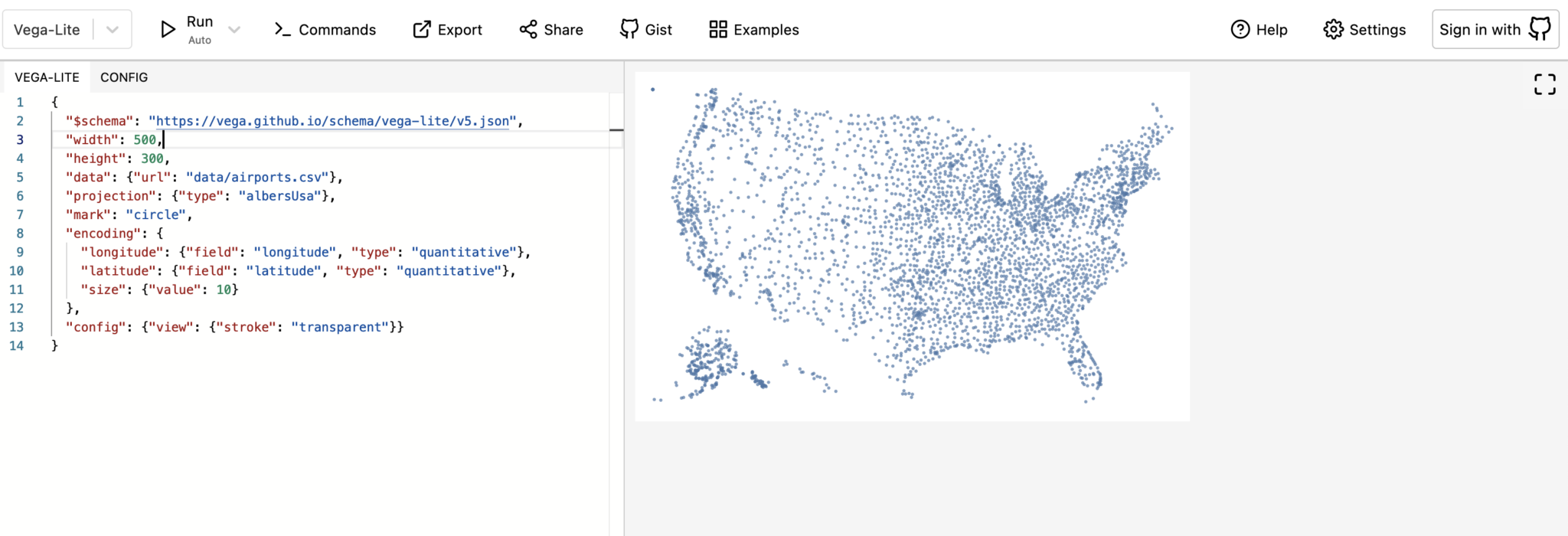 How to Create Geographic Point Maps in Vega-Lite and Power BI Deneb
