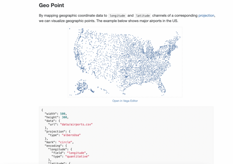 How to Create Geographic Point Maps in Vega-Lite and Power BI Deneb