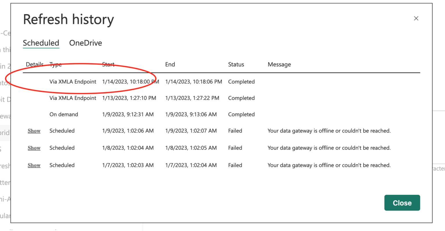 Refresh Tables and Partitions in Power BI Using SSMS